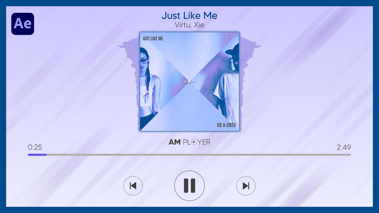 [Free] Simple and Clean Music Player Visualizer After Effects Template ...