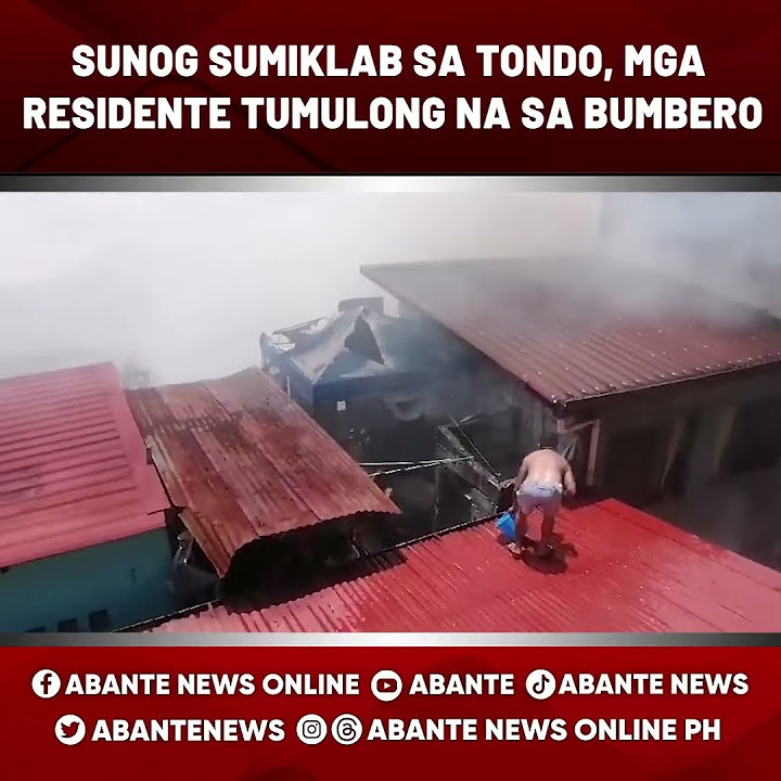 Sunog sumiklab sa Tondo, mga residente tumulong na sa bumbero - YouTube