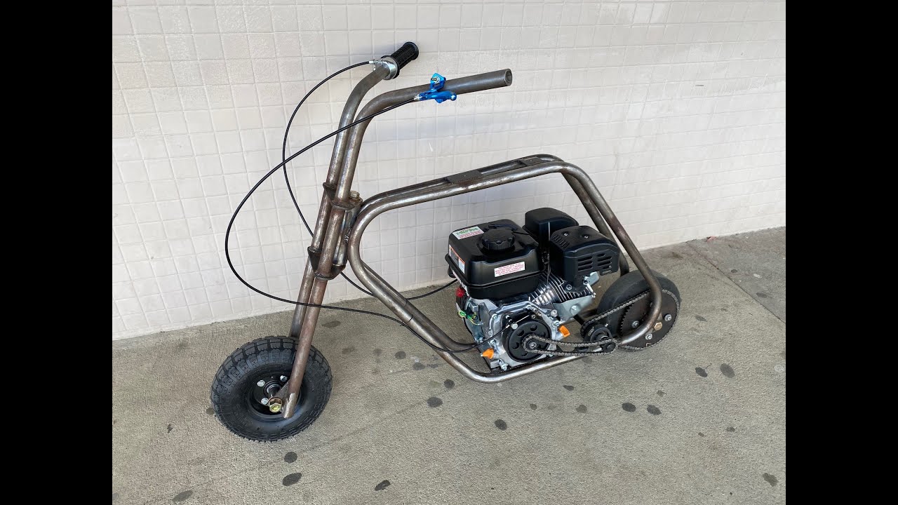 mini bike build part 3.......It runs - YouTube