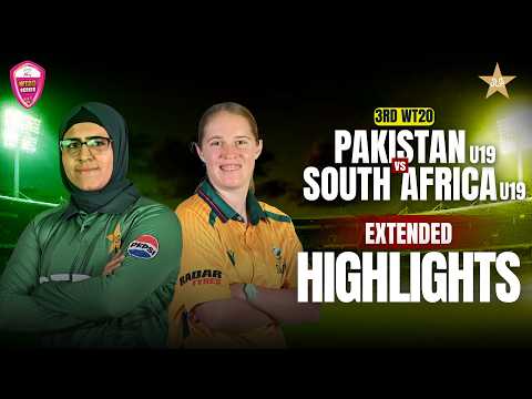 Full Match Highlights | Pakistan Women U19 vs South Africa Women U19 | 3rd T20 | MZG1U