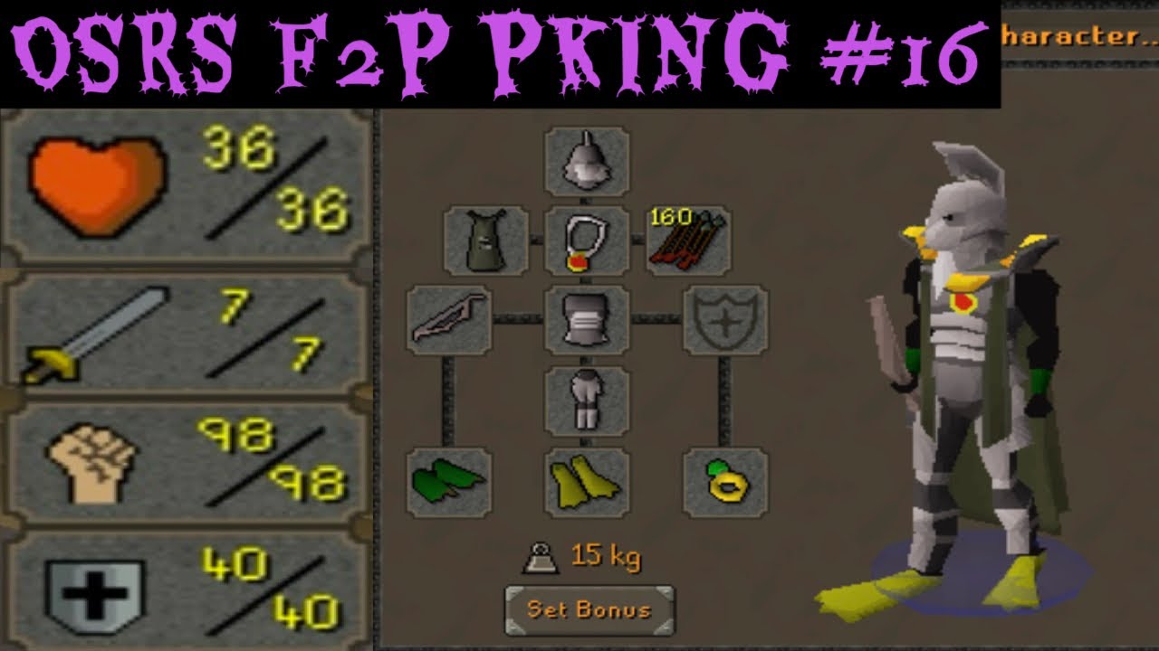 MY RUNE WARHAMMER TANK SO STRONG *OSRS F2P PKING IRONMAN* EPISODE 16 ...