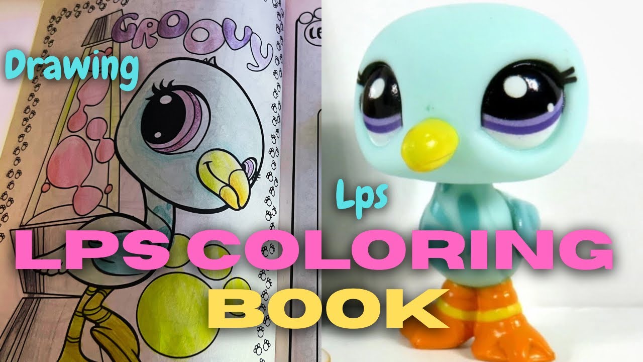 COLORING IN A 14 YEAR OLD COLORING BOOK - lps as drawings!! - YouTube