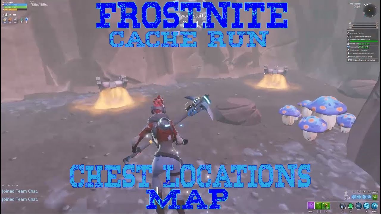 Fortnite ( STW ) Frostnite Cache Run + Chests Locations Map - YouTube