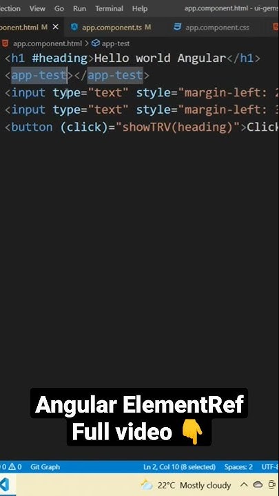 Elementref In Angular In Tamil Shorts Youtube