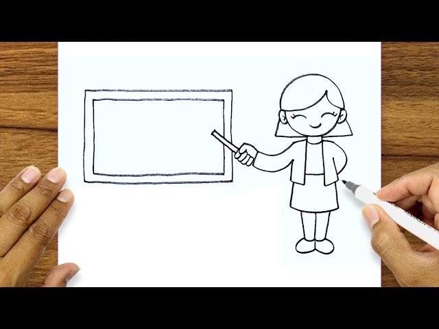 Teacher Drawing Tutorial | How Do You Draw Something For A Teacher ...