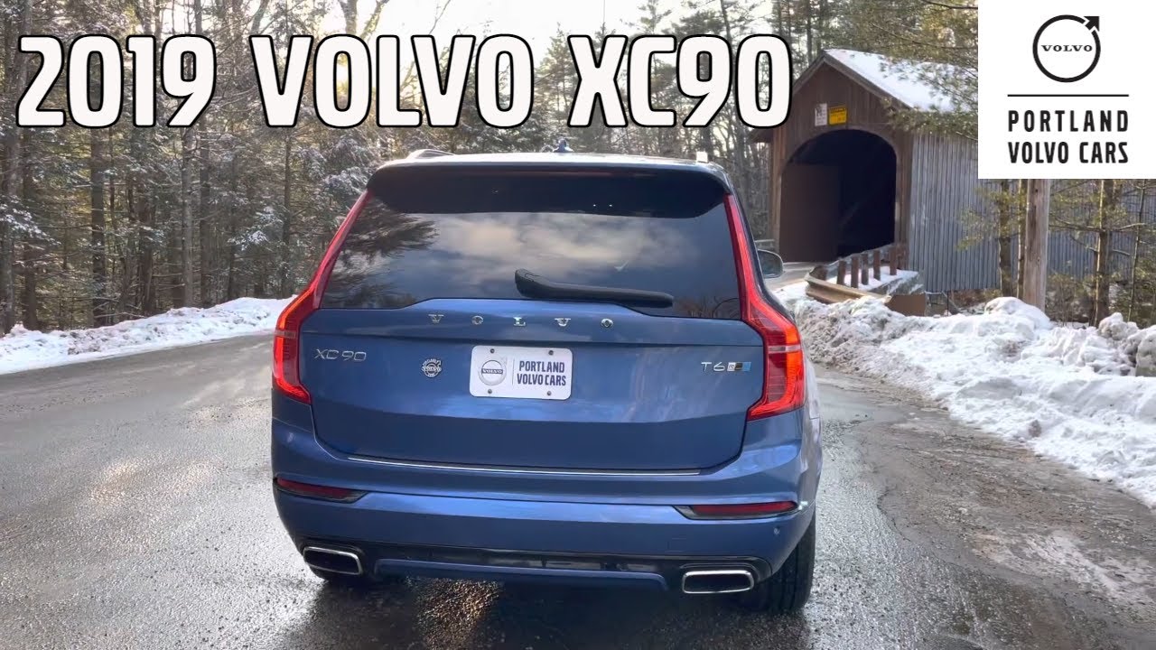Bursting Blue 2019 Volvo XC90 R-Design / Walkaround with Heather - YouTube