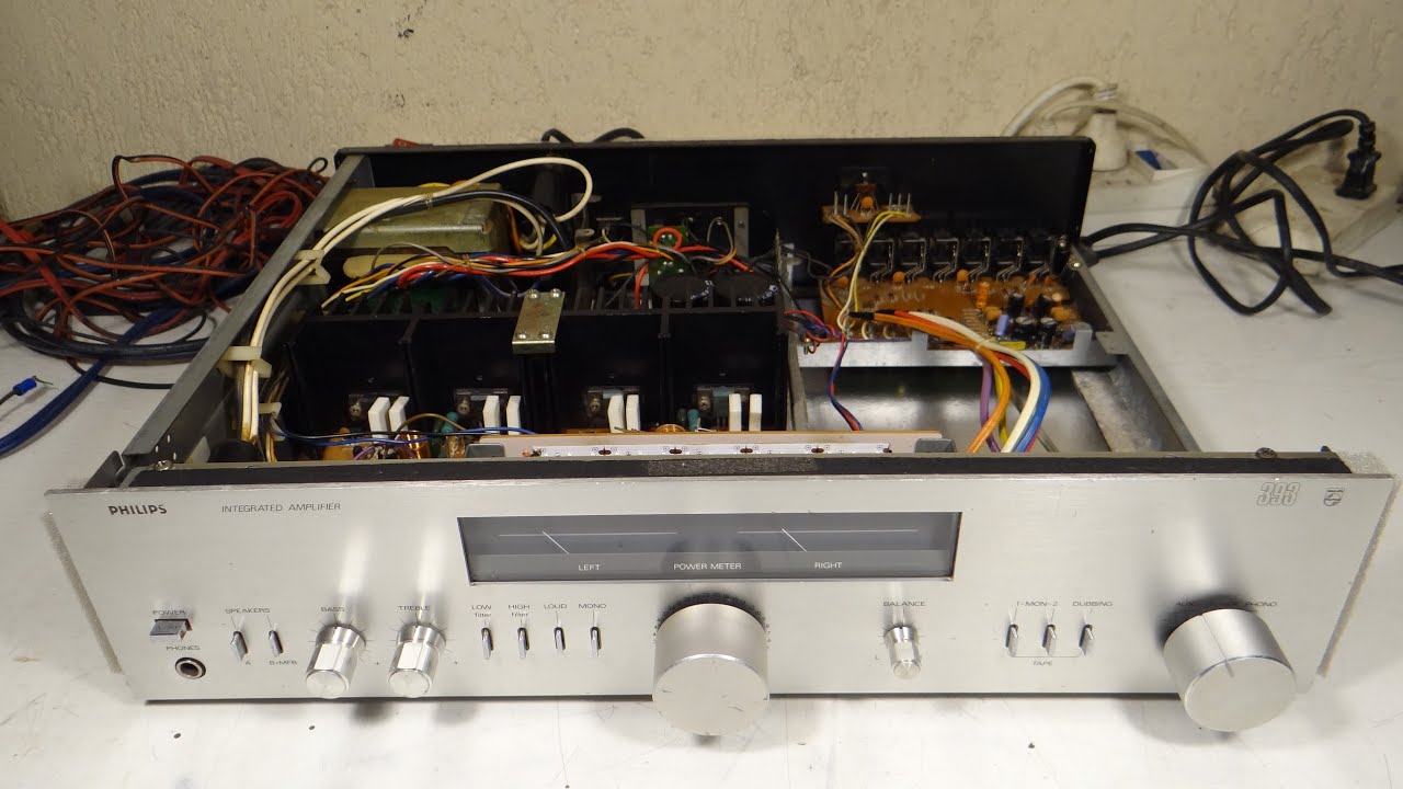 AMPLIFICADOR INTEGRADO PHILIPS 393 SINGAPORE 1980 RESTAURACION P2 - YouTube