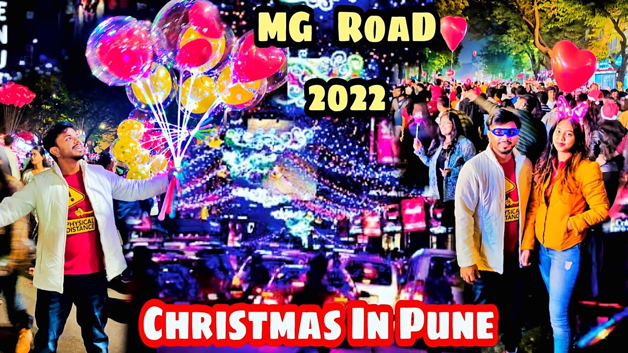 CHRISTMAS IN PUNE | Mg Road Camp ️ 2022 Christmas Eve St. Patrick’s ...