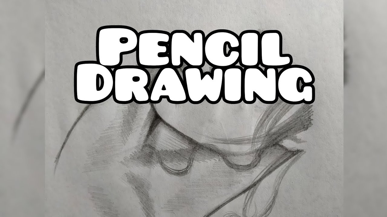 Pencil Draw a female look on the ground/Hand pencil drawing female ...
