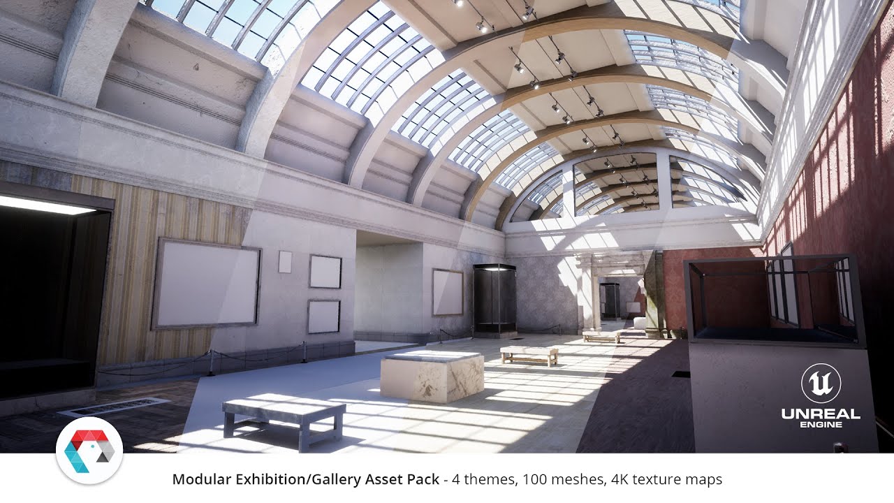 Modular Exhibition/Gallery Unreal Engine Asset Pack - YouTube