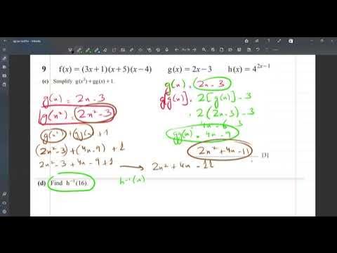 Functions - Important Past Paper Question O level / IGCSE Maths !!! - YouTube