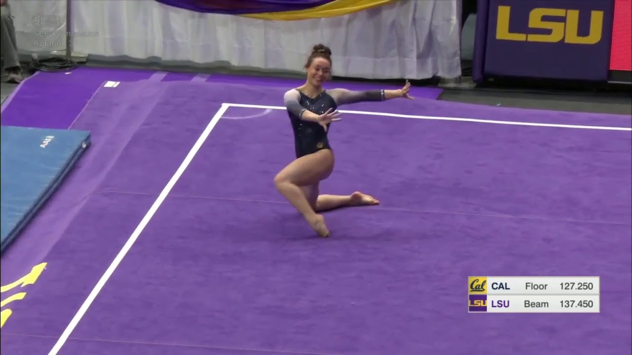 Milan Clausi (Cal) 2019 Floor vs LSU 9.825 - YouTube