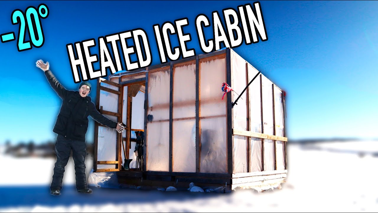 -20° ICE FISHING in HEATED ICE CABIN! (Catch & Cook) - YouTube