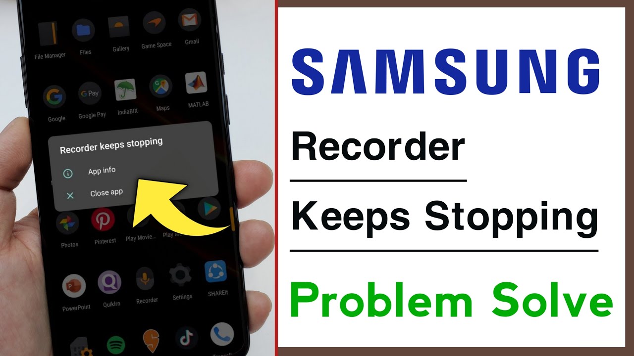 Samsung Recorder Keeps Stopping Problem Solve - YouTube