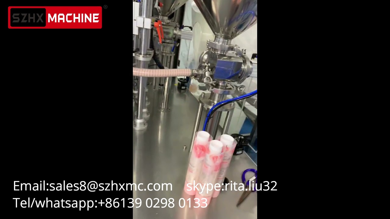 dual chamber tube filling sealing machine - YouTube