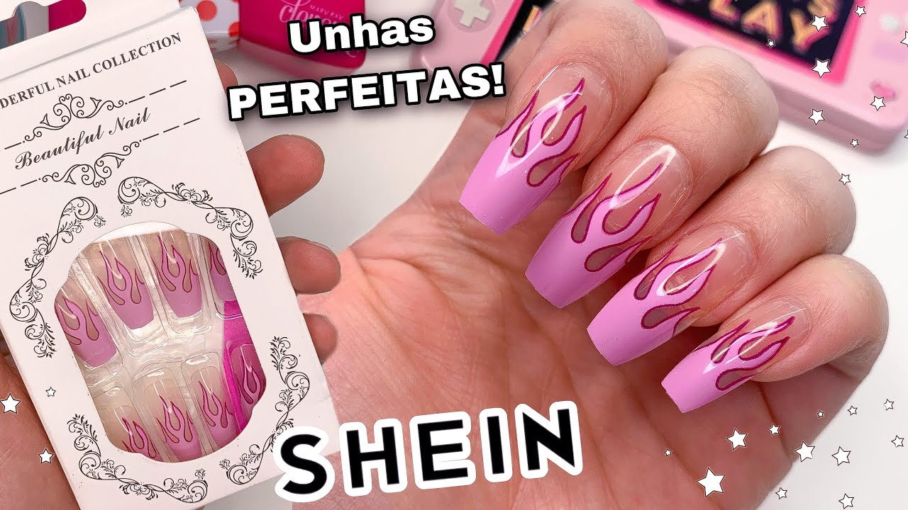TESTANDO A UNHA POSTIÇA MAIS FAMOSA DA SHEIN😱 - YouTube