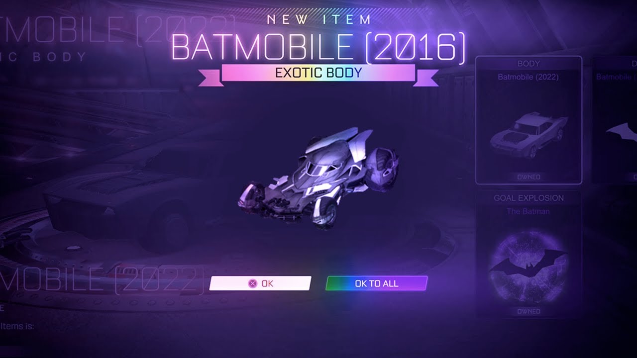 PLAYING ROCKET LEAGUE WITH THE BATMOBILE CAR! - YouTube