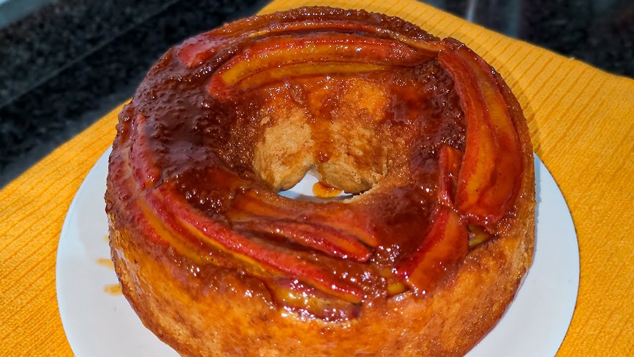 ESSE É O MELHOR BOLO DE BANANA INVERTIDO FOFINHO E CARAMELIZADO QUE ...