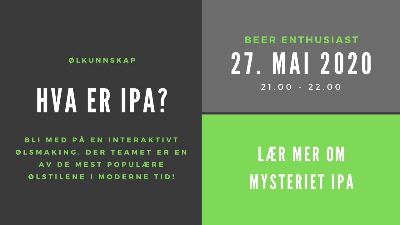Ølkurs online - Hva er IPA? - YouTube