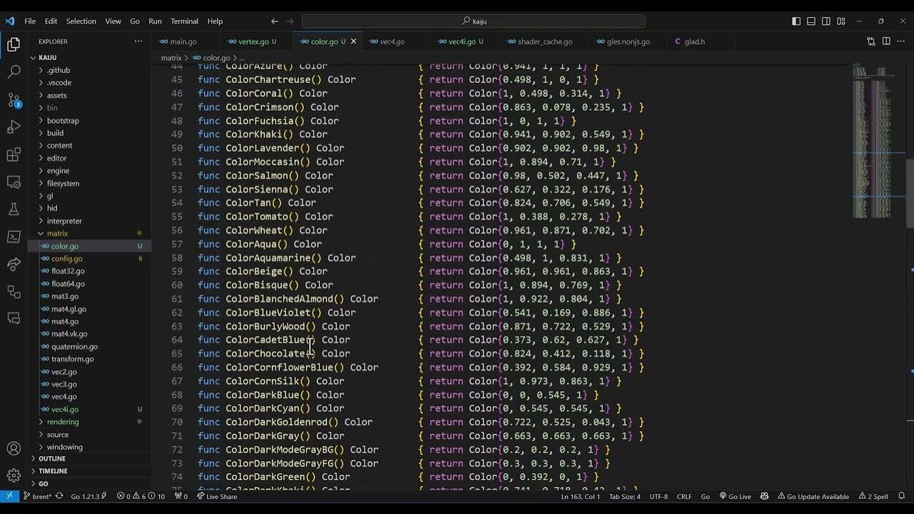 Kaiju Engine (issue #40) - Create the standard vertex layout for rendering - YouTube