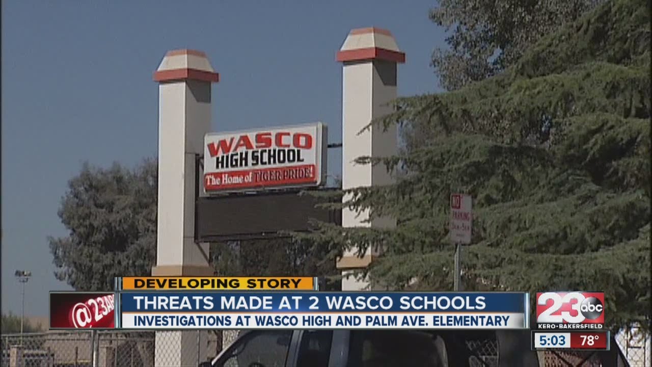 Two Wasco schools on alert after threats - YouTube