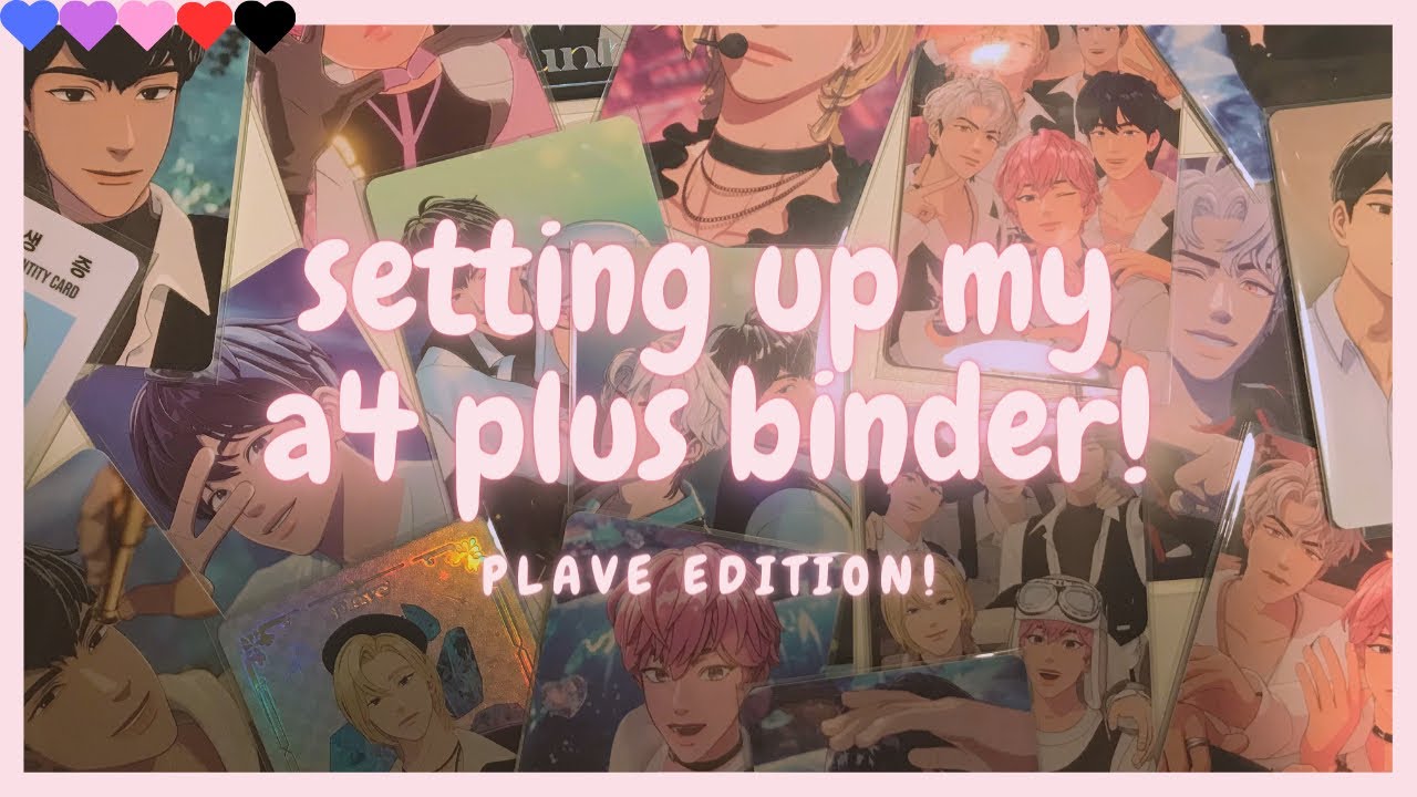 setting up my a4 plus binder! 👾 PLAVE edition! - YouTube