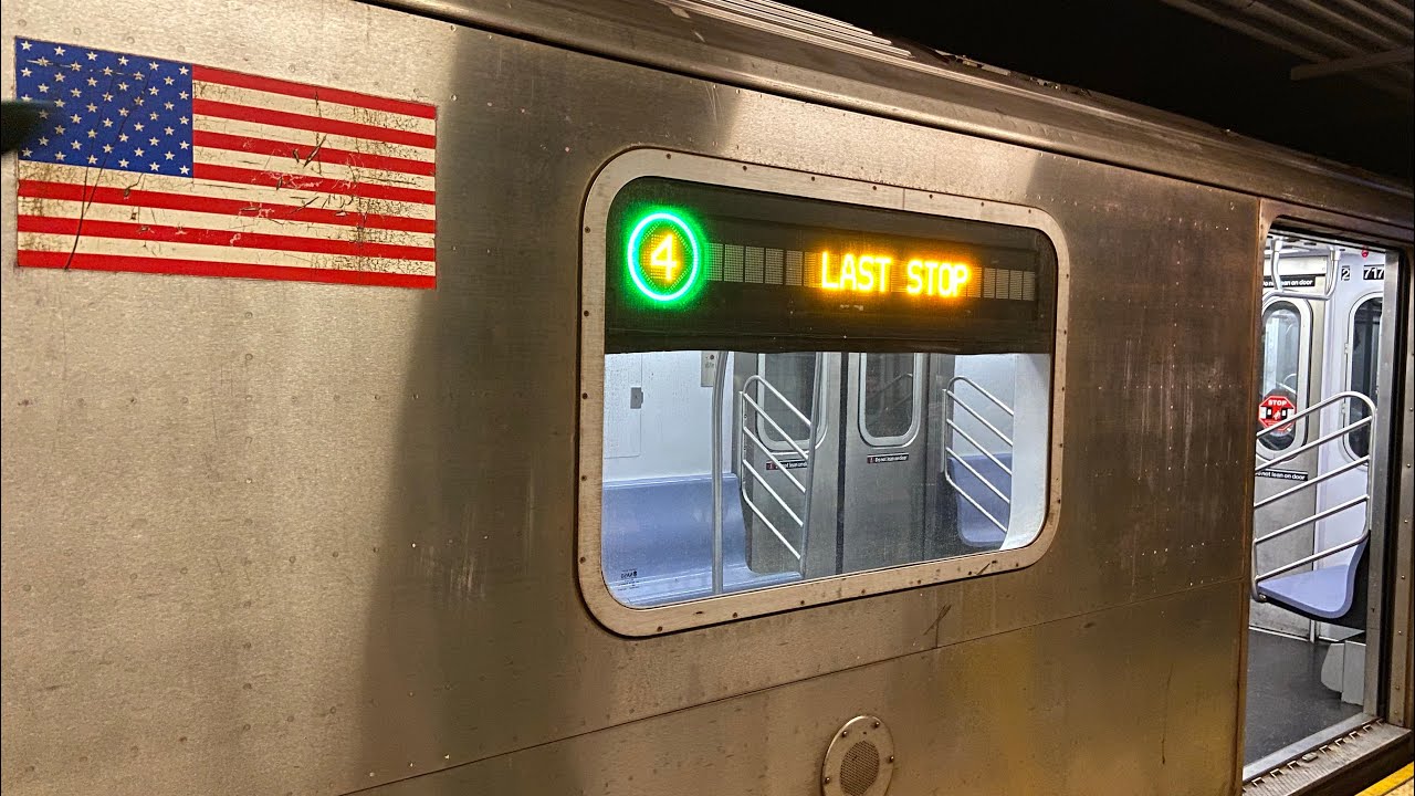 R142 (4) departing Utica Avenue to relay [ + #7171 LED signage] - YouTube