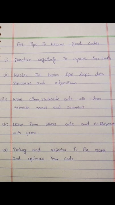Five tips for new coders - YouTube
