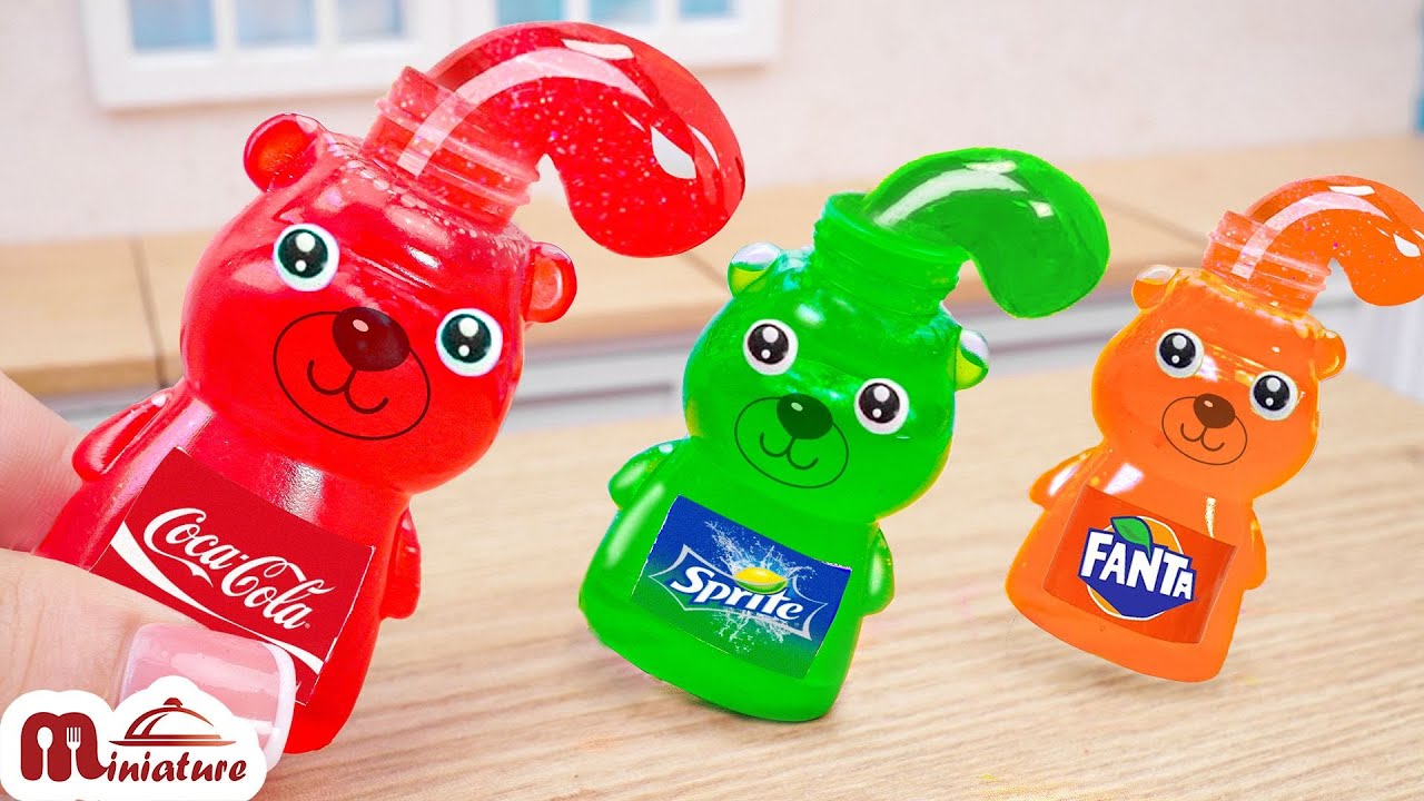 Sweetness Miniature COCA FANTA SPRITE Honey Jelly | ASMR Cooking Mini ...