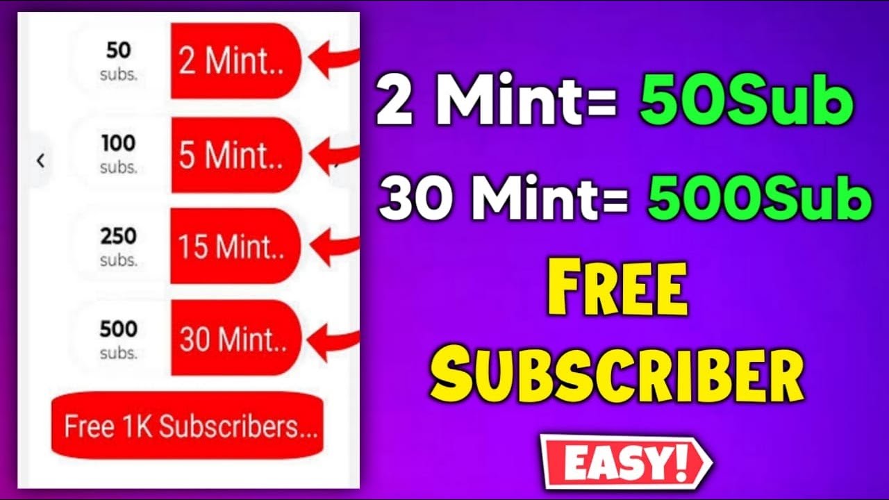 free subscribers for youtube - how to get free subscribers on youtube ...