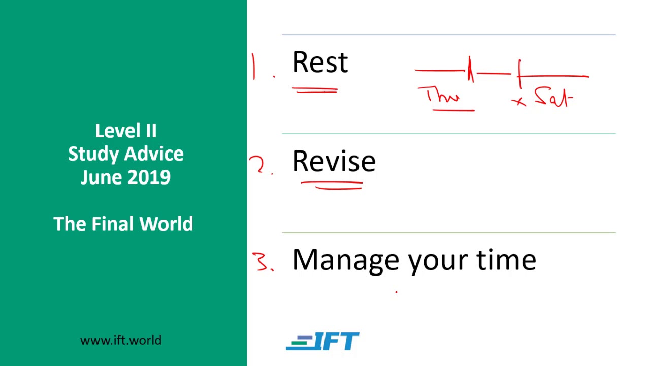 Level II CFA: Study Advice - JUNE 2019 - Final Word - YouTube