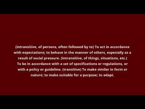 what is the meaning of conform - YouTube