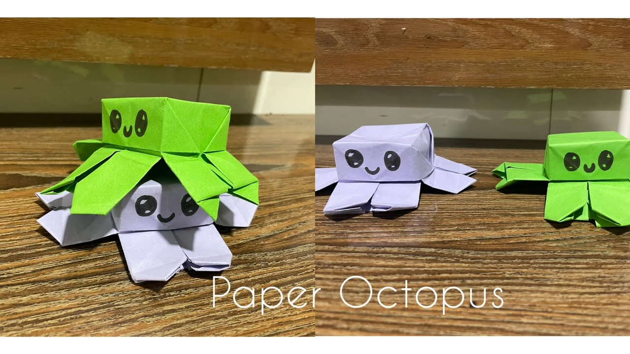 Origami Jumping Paper Octopus | How to make a fidget toy - YouTube
