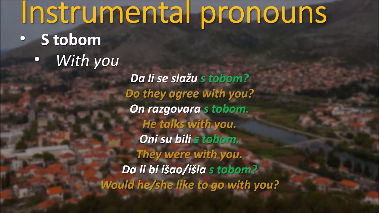How to speak Bosnian Instrumental pronouns - YouTube