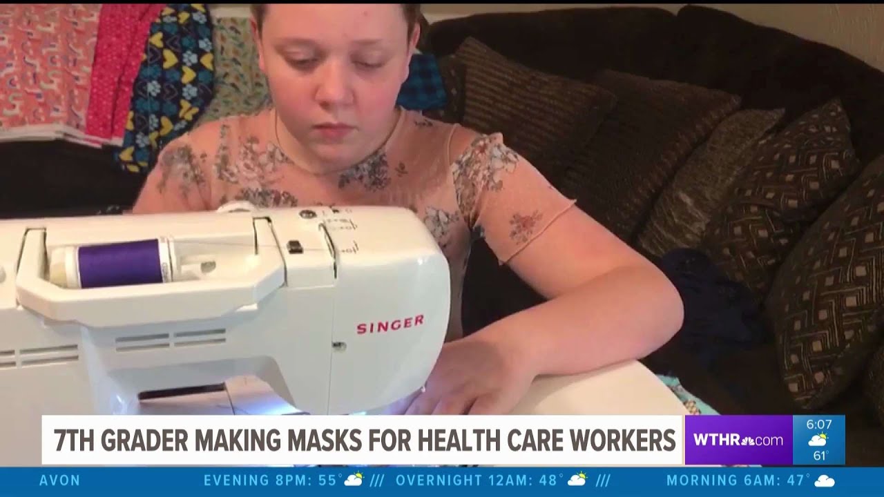 7th grader makes masks - YouTube