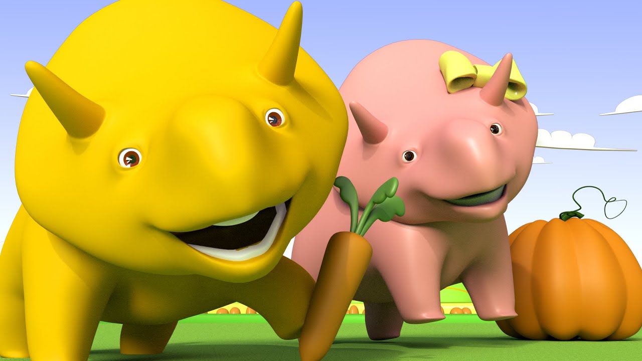 LEARN COLORS : Playing Fill the Plate! - Learn with Dino the Dinosaur ...