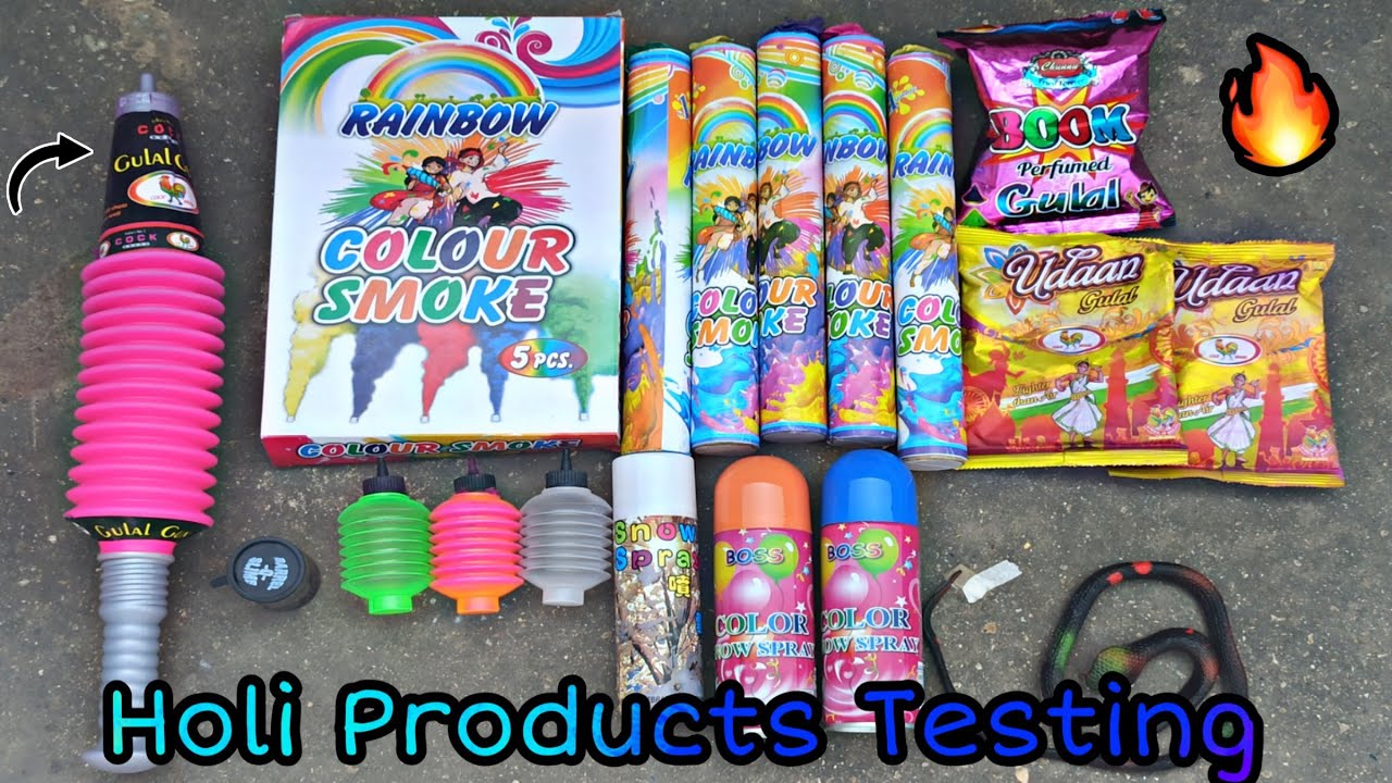 Holi Products Testing | Testing Holi stash | Holi stash 2020 - YouTube
