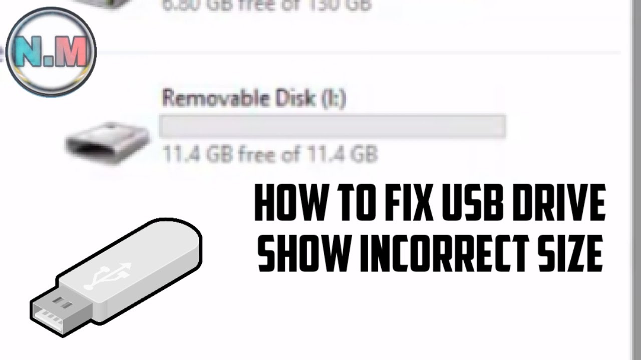 How To Fix USB Show Incorrect Size (2020) - YouTube