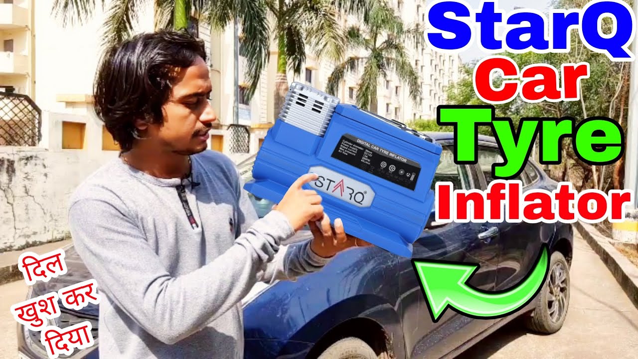 StarQ Car Tyre Inflator Review And Performance Testing || Portable tyre ...