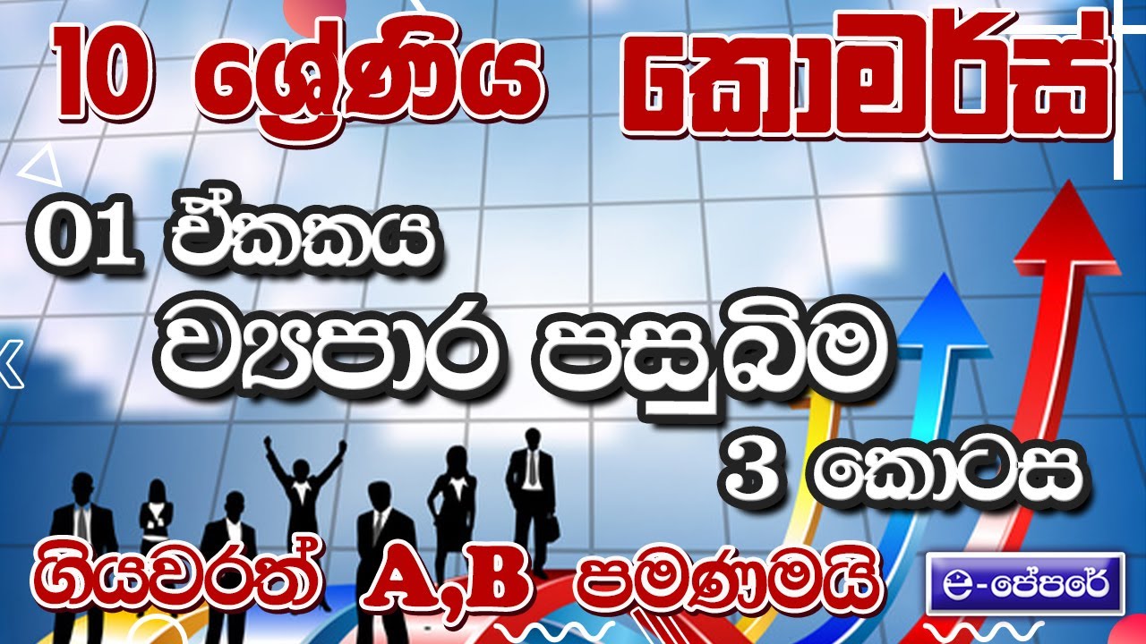 commerce - grade 10 - ව්‍යාපාර පසුබිම day 03- business studies and ...