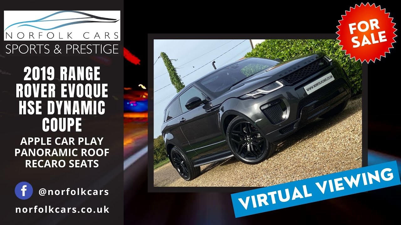 2019 Range Rover Evoque HSE Dynamic Coupe Carpathian Grey - YouTube