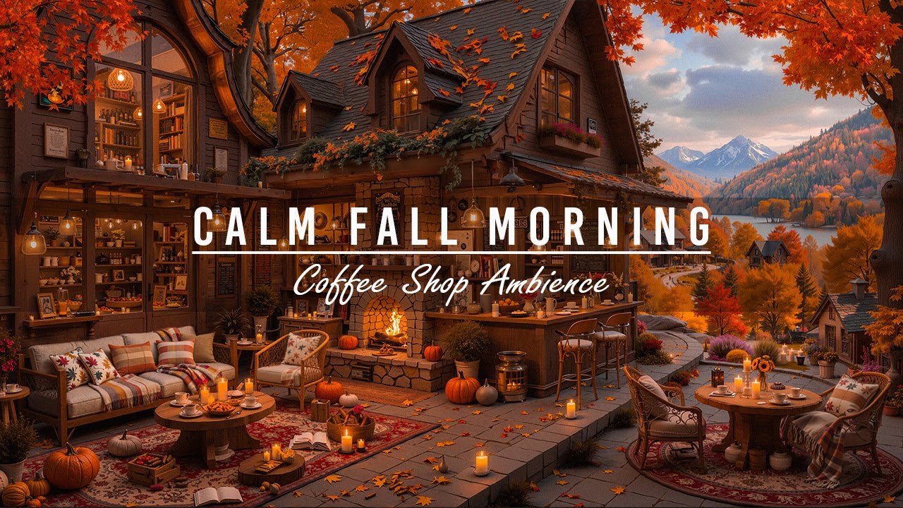 Calm October Jazz Music for Relax, Stress Relief 🍂Positive Fall Morning ...
