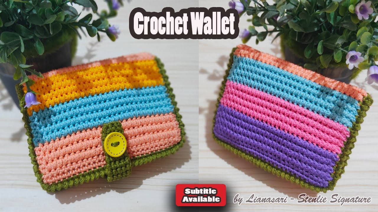 TUTORIAL DOMPET RAJUT CANTIK UNTUK PEMULA - YouTube