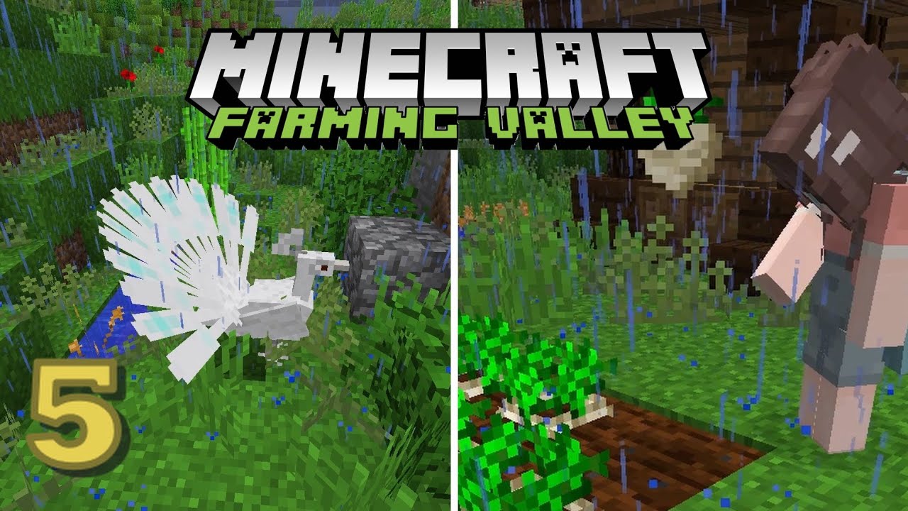 Peacocks and turnips! | Minecraft - Farming Valley Part 5 - YouTube