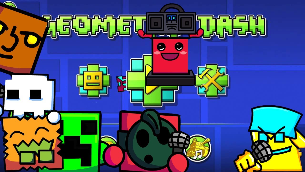 FNF The Geometry Mod (GEOMETRY DASH) Full Game - YouTube