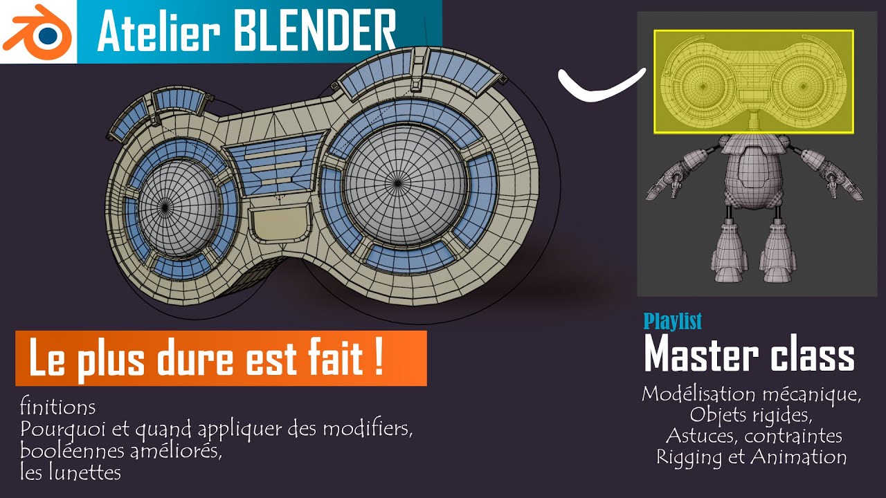 Finition de la Tête de Budy - robot - modélisation Blender 2.9 - en ...