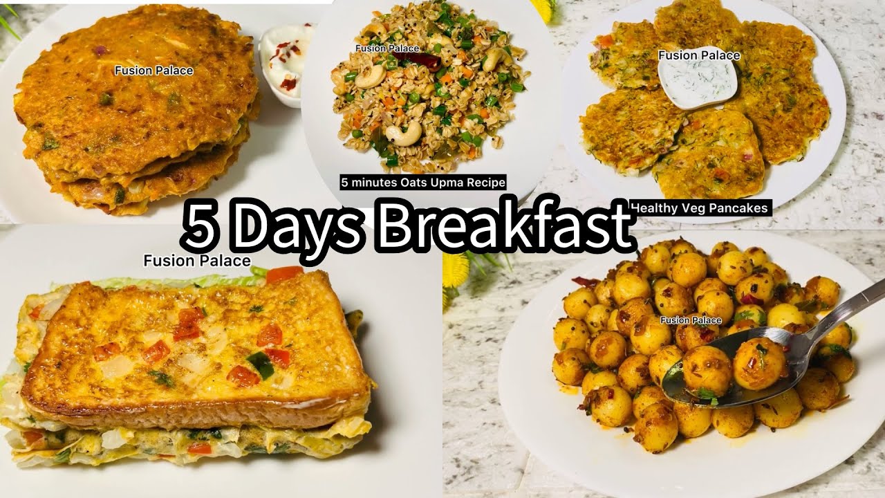 Monday 2 Friday Breakfast Recipe || Quick breakfast Ideas | Breakfast ...
