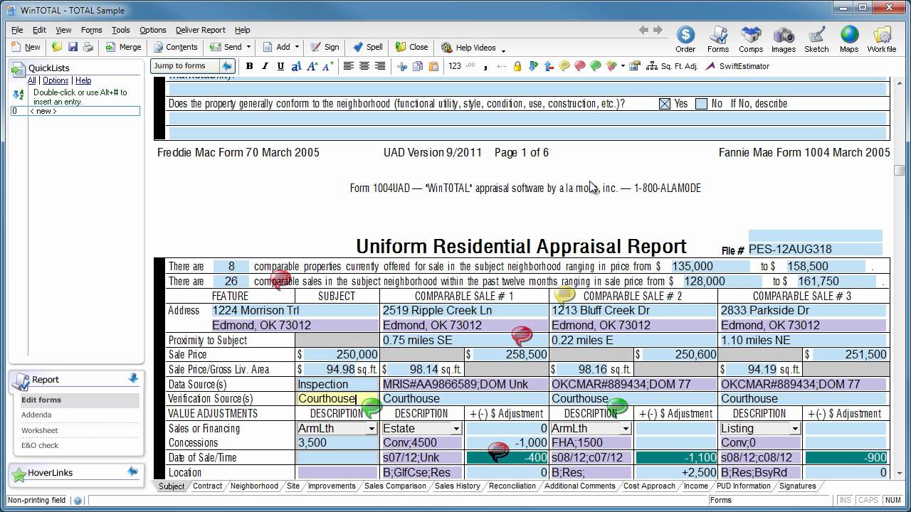 Appraiser Tech Tip: QuickNotes in WinTOTAL - YouTube