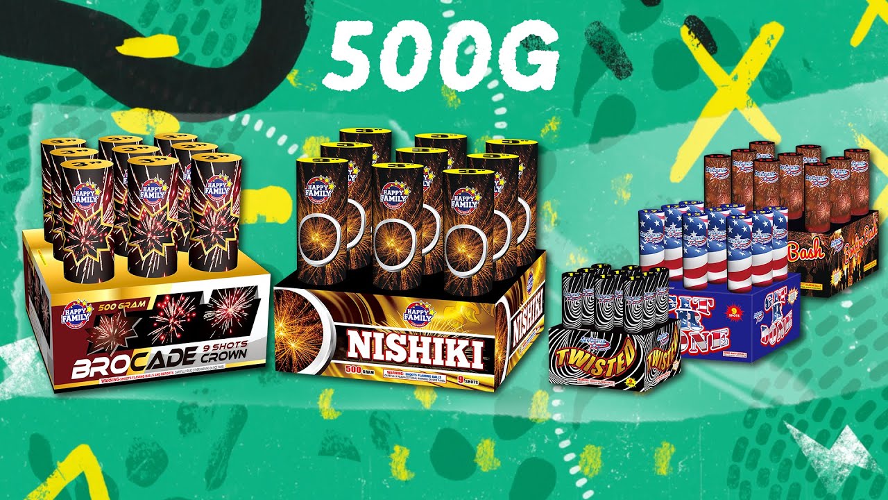 Happy Family Fireworks' 500g cake fireworks Round 10 - YouTube