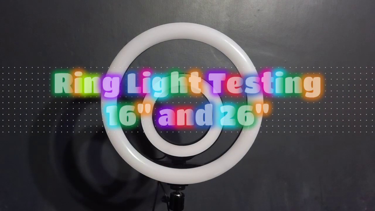 Ring Light Testing - YouTube